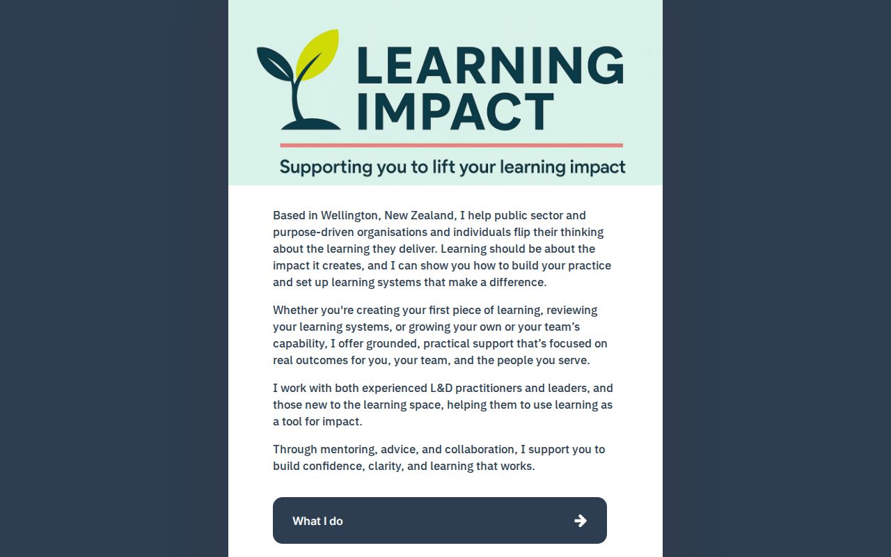 Learning impact